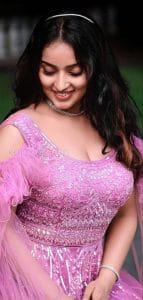 Busty Malavika Menon In A Pink Embroidered Gown Pictures 02 (305144) | Kollywood Zone