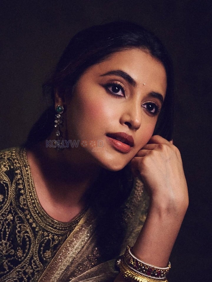 Dazzling Priyanka Mohan In A Traditional Diwali Saree Photos 03 (383874 ...