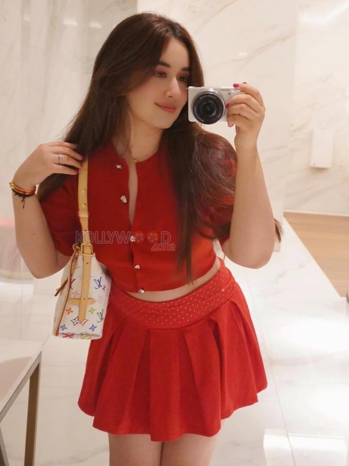 Gorgeous Nepali Actress Aditi Budhathoki In A Red Button Up Crop Top ...