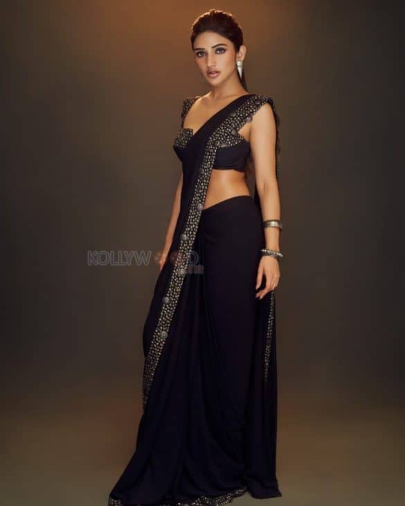Beautiful Sreeleela In Black Saree Stills 01 (330208) | Kollywood Zone