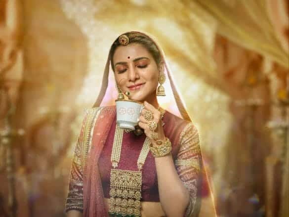 Samantha Ruth Prabhu In A Traditional Costume And Drinking Tea 01 ...