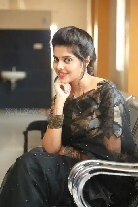 Actress Shravya Black Saree Photos 06 (215043) | Kollywood Zone